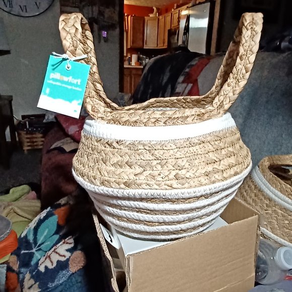 Pillowfort | Accents | New 2 Pillowfort Small Water Hyacinth White ...